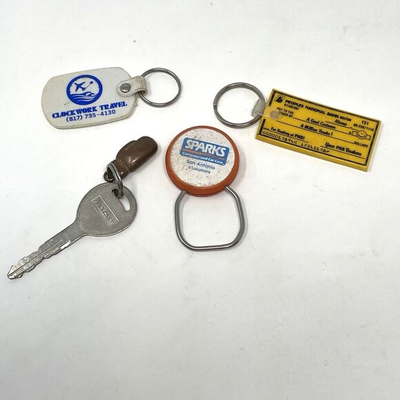 Other | Vintage Keychain Lot Of 4 Key Fob Ring Boxing Peoples National ...